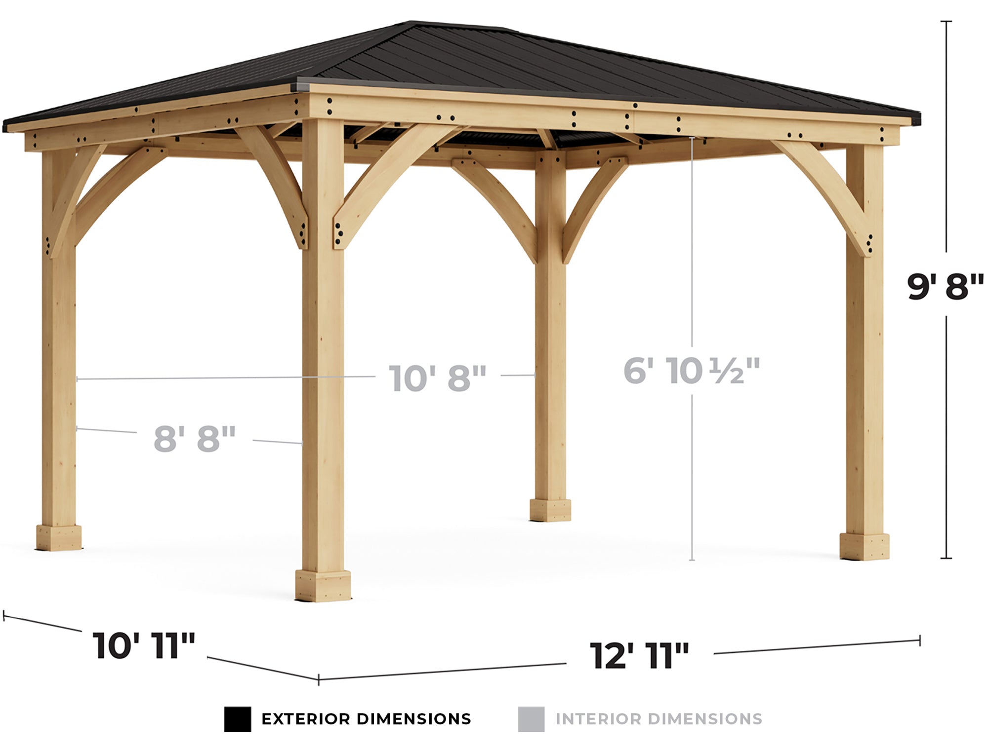 Meridian 11 x 13 Gazebo | Patio Gazebo | Yardistry CA