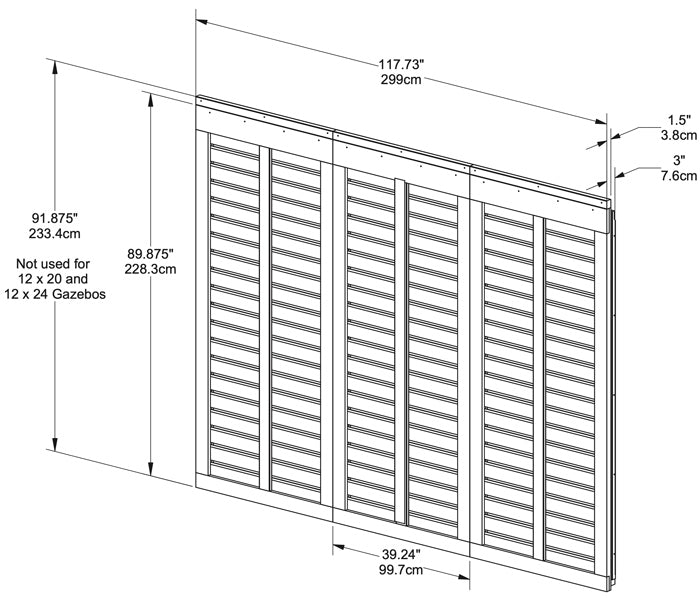 12' Pavilion Privacy Wall